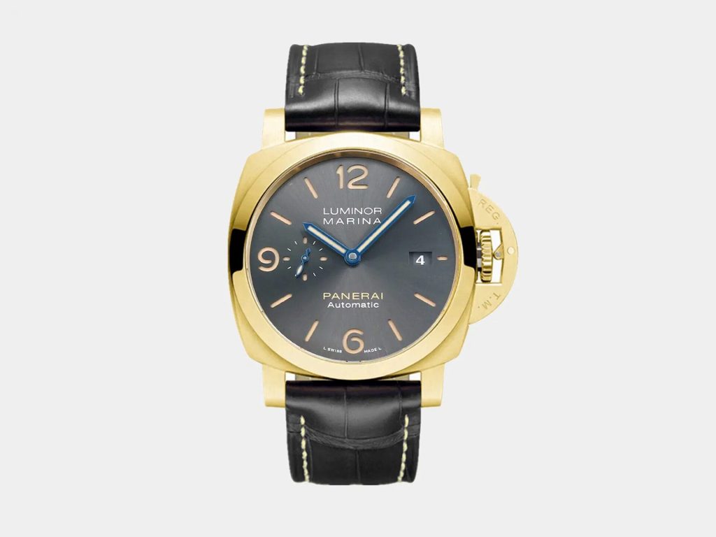 VS Factory Panerai PAM1115 Luminor Marina Black Dial Yellow Gold Case ...